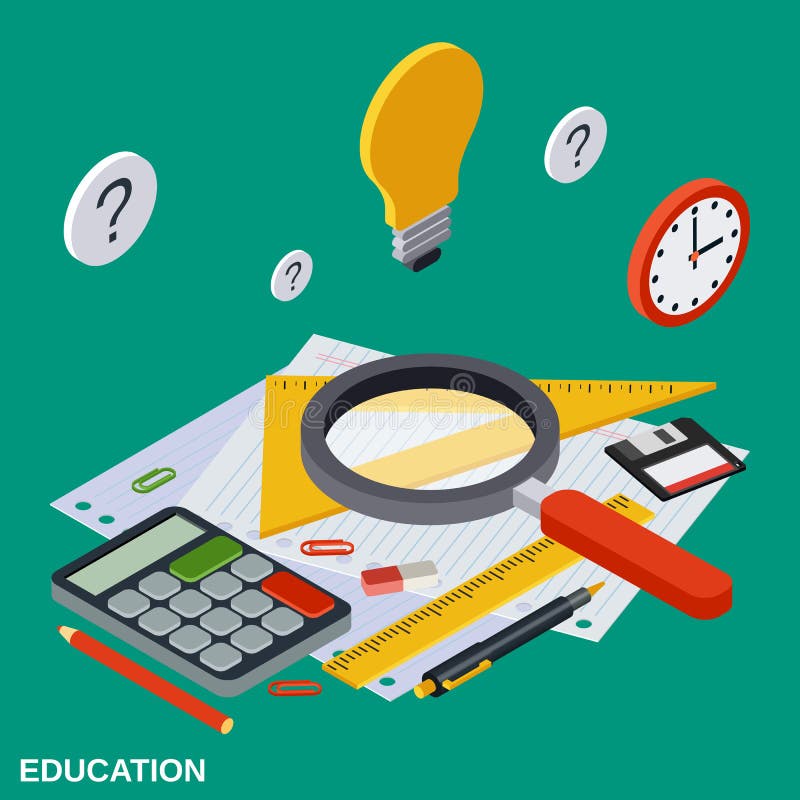 School Education Vector Illustration Stock Vector - Illustration of ...