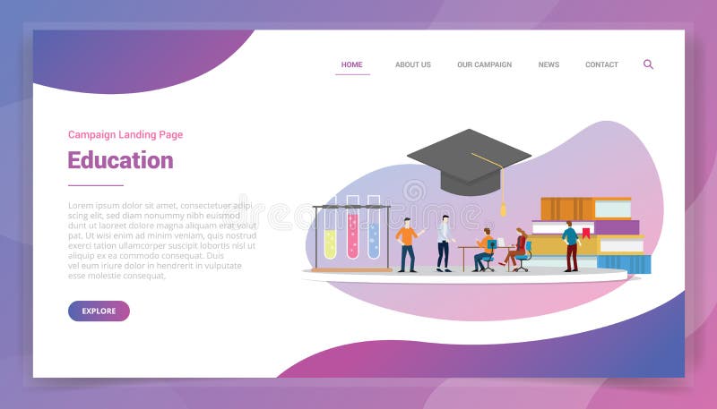 School or Education for Website Template or Landing Homepage Design ...