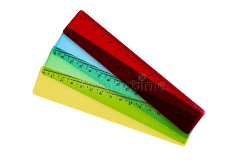School or Educational Rulers in Different Colors with Centimeter Scale ...