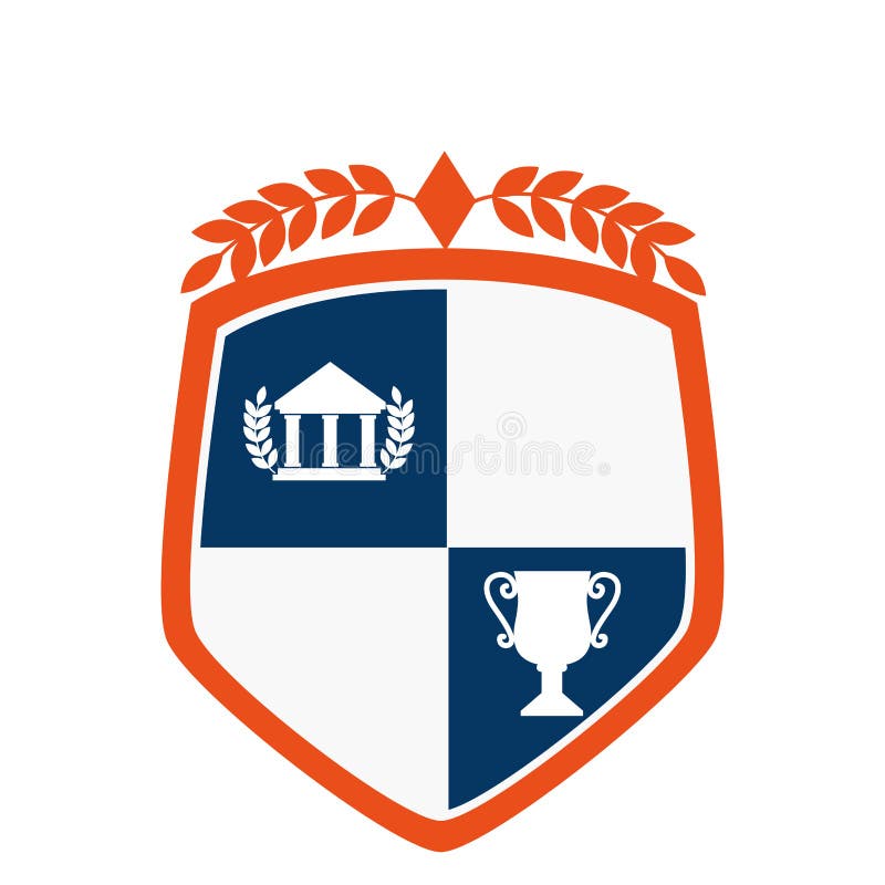 School emblem frame icon stock vector. Illustration of graphic - 81715452