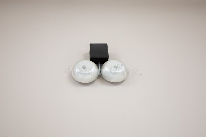 School End of Class Bell on a Wall Stock Image - Image of metal, bell ...