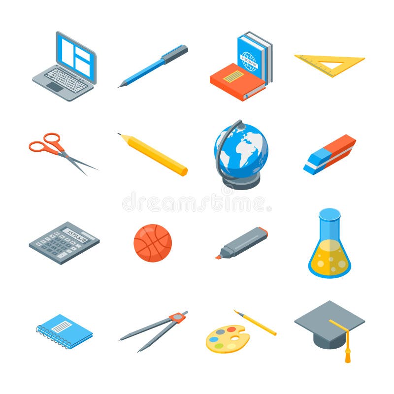 School Equipments Seamless Pattern Doodle Drawing Vector Illustration ...
