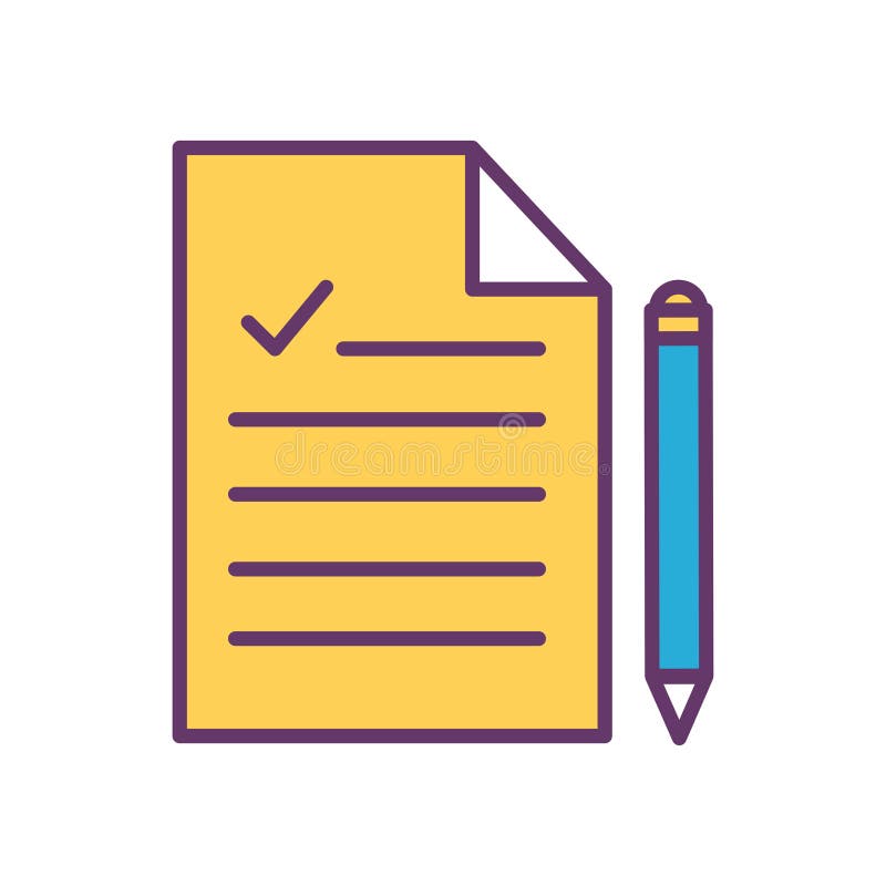 School Exam with Note Line Style Icon Vector Design Stock Vector ...