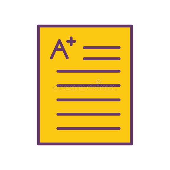 School Exam with Note Line and Fill Style Icon Vector Design Stock ...