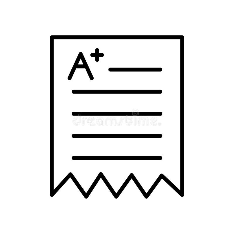 School Exam with Note Inside Envelope Line and Fill Style Icon Vector ...
