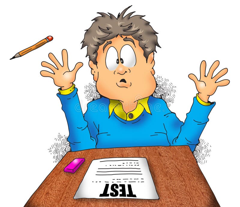 School Exam Terror stock illustration. Illustration of child - 21110486