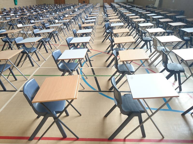 Sports Hall Set-up for Exams Stock Image - Image of revision, subject ...