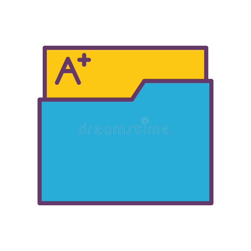 School File with Note Line and Fill Style Icon Vector Design Stock ...