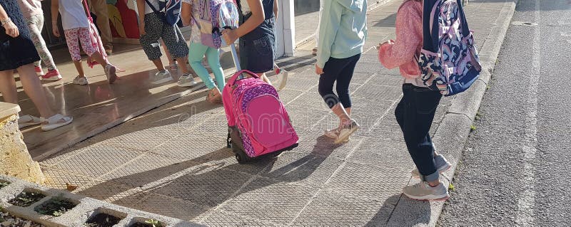 School First Day in September in Greek Primary School Stock Photo ...