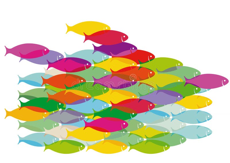 School of Fish Design stock vector. Illustration of close - 38858762