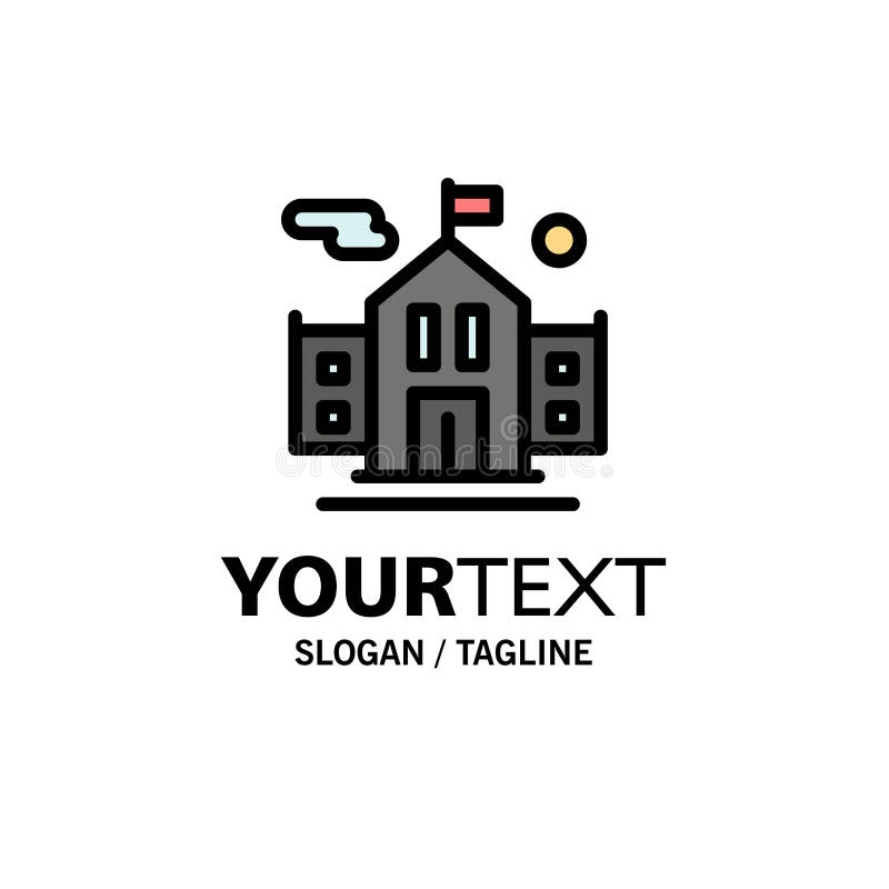 School, Flag, Education Solid Icon Infographics 5 Steps Presentation ...