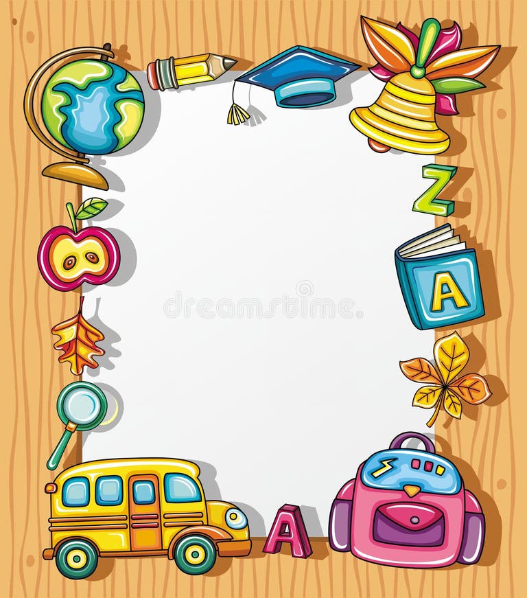 School Backpack Border Stock Illustrations – 1,244 School Backpack ...