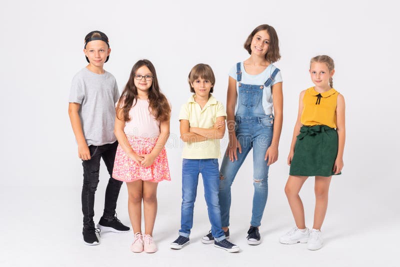 School friends together stock photo. Image of childhood - 160055302