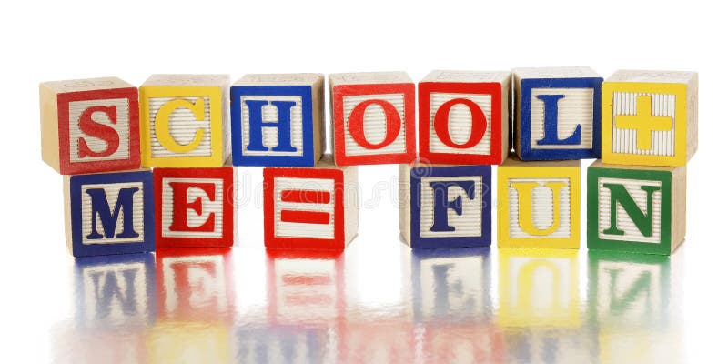 School is Fun! stock image. Image of isolated, sign, reflection - 54567399