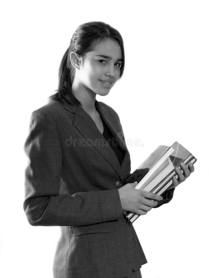 School Girl with Books stock photo. Image of eager, charming - 2938030