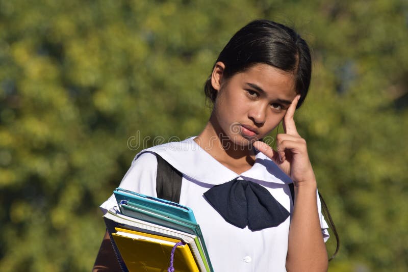 A School Girl Decision Making Stock Image - Image of childhood ...