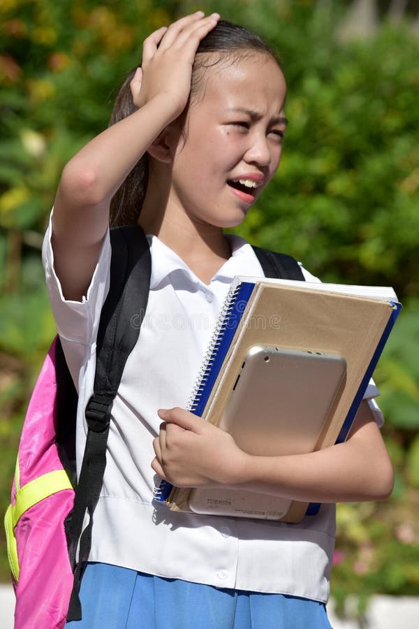 A School Girl and Failure stock photo. Image of unsuccessful - 232882306
