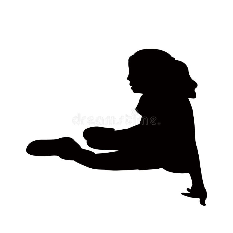 A Girl Lying Down, Body Silhouette Vector Stock Vector - Illustration ...