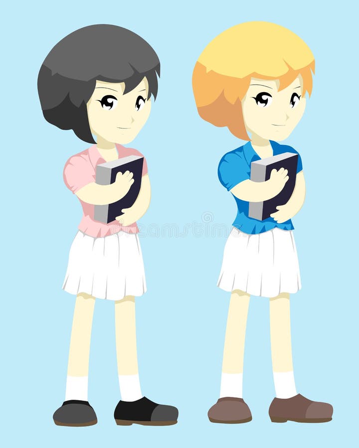 School girls vector stock vector. Illustration of education - 31870932