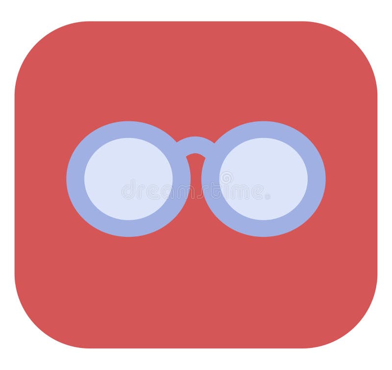 School Glasses Icon Vector Flat Stock Illustration - Illustration of ...