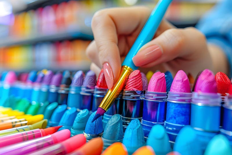 School Going Student Doing Class Work and Using Highlighter Close-up ...