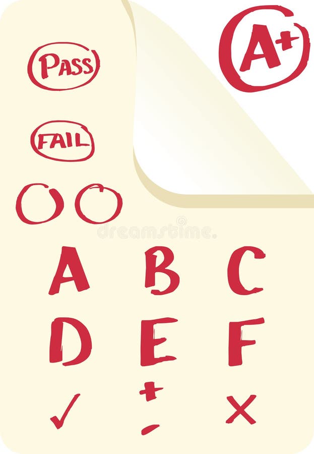School Grades stock vector. Illustration of performance - 25797215