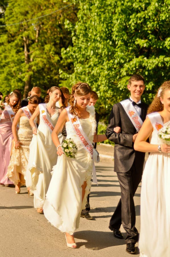 School Graduation ball editorial stock photo. Image of ukrainian - 24783743
