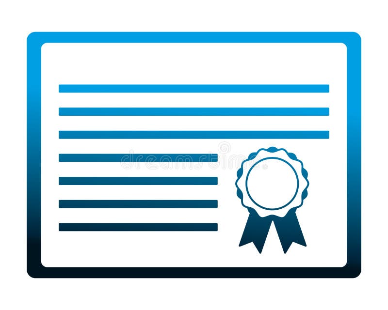 School Graduation Certificate Diploma Document Stock Illustration ...