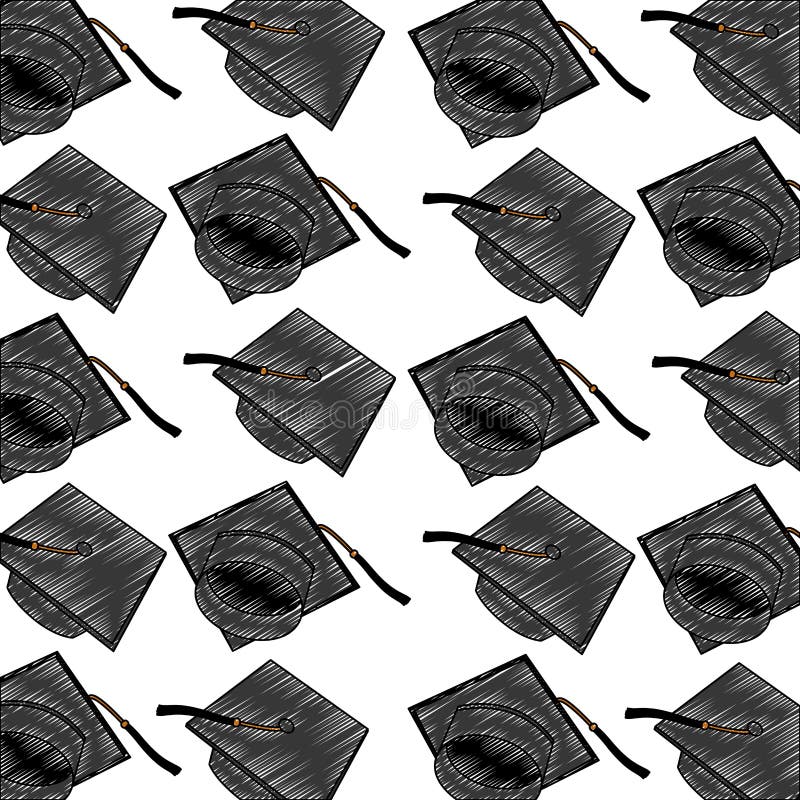 School Graduation Hat Eduaction Background Stock Illustration ...