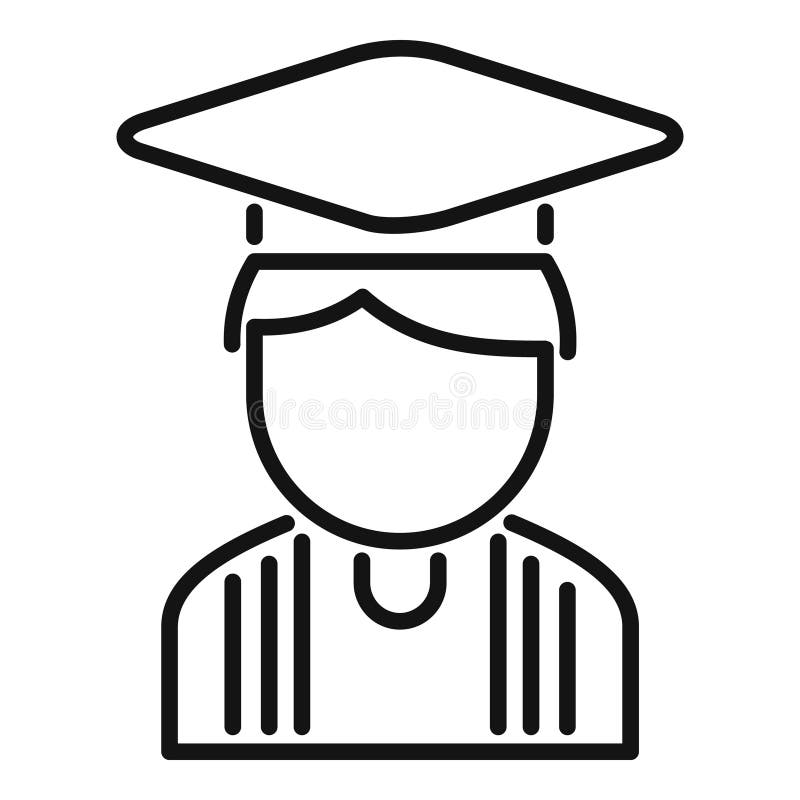 School Graduation Icon Outline Vector. Campus Life Stock Illustration ...