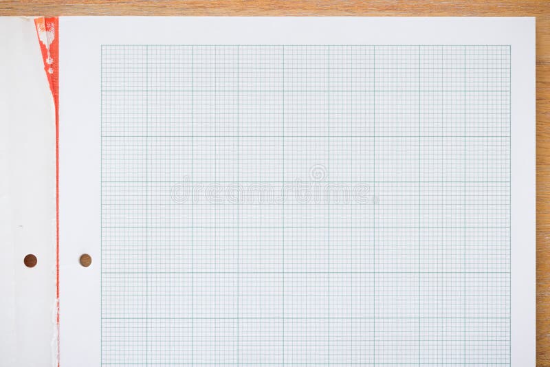 School Graph Paper Notebook, Real Paper on Desk Stock Photo - Image of ...