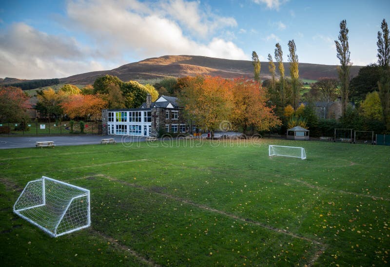 School Grounds and Buildings Stock Photo - Image of scenic, outdoor ...