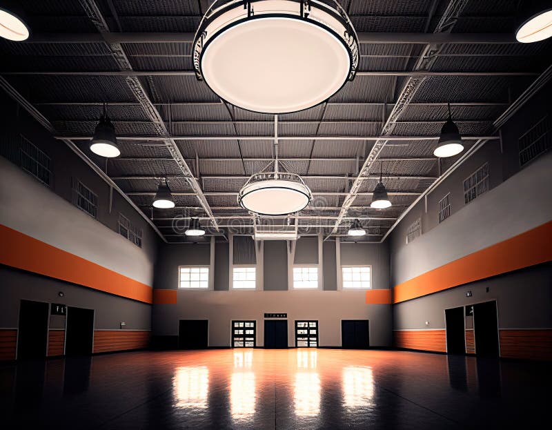 School gym interior stock illustration. Illustration of floor - 303852734