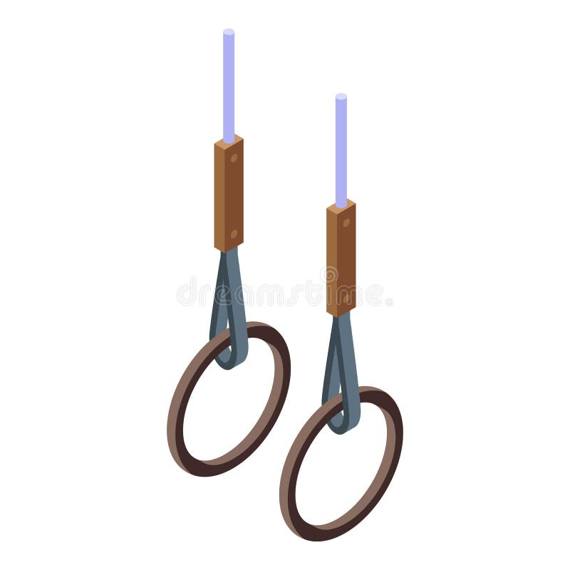 School Gym Rings Icon, Isometric Style Stock Vector - Illustration of ...