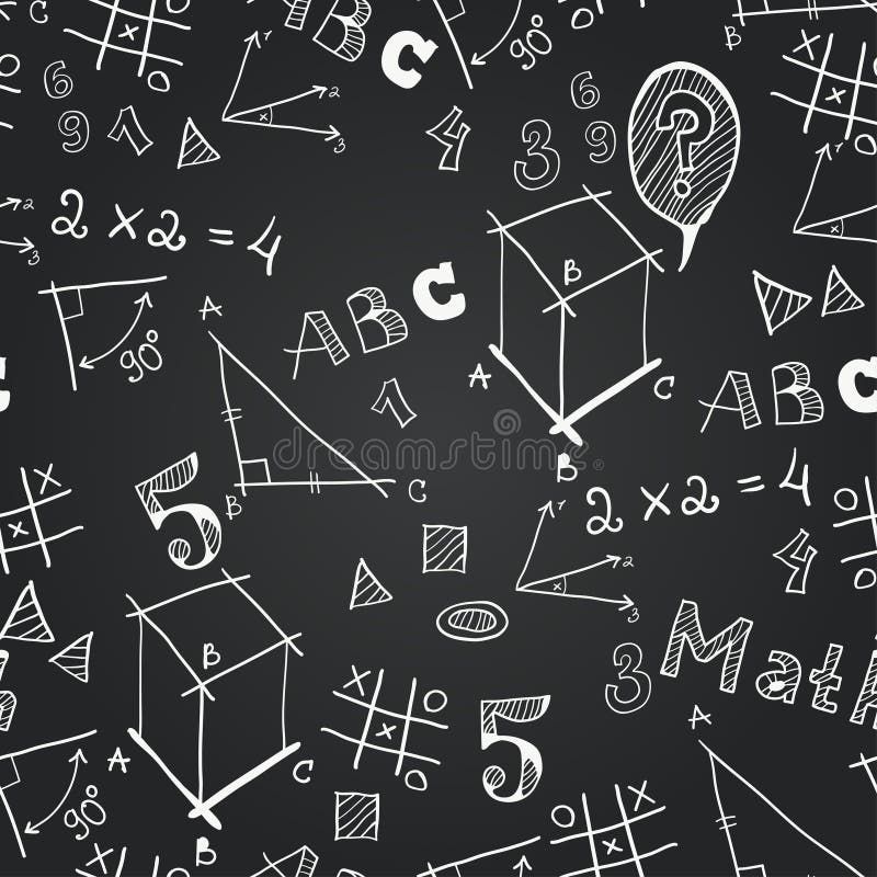 Mathematics Seamless Pattern Stock Vector - Illustration of formula ...