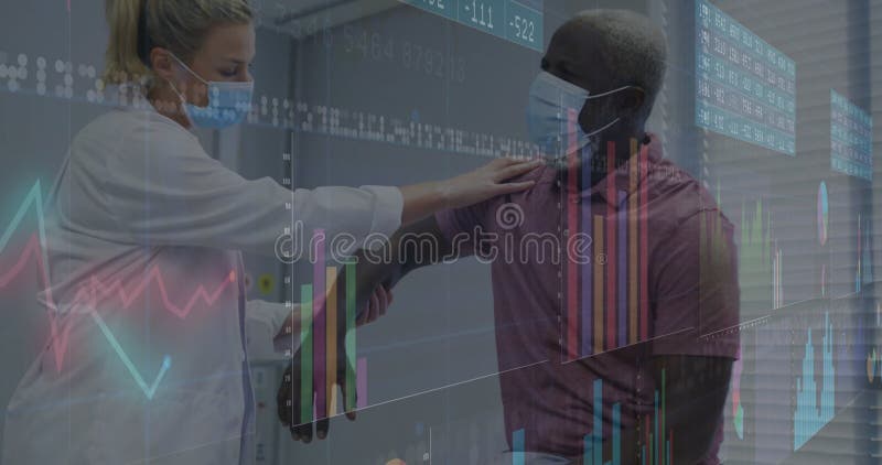 In School, Healthcare Professional Assisting Patient with Animation of ...