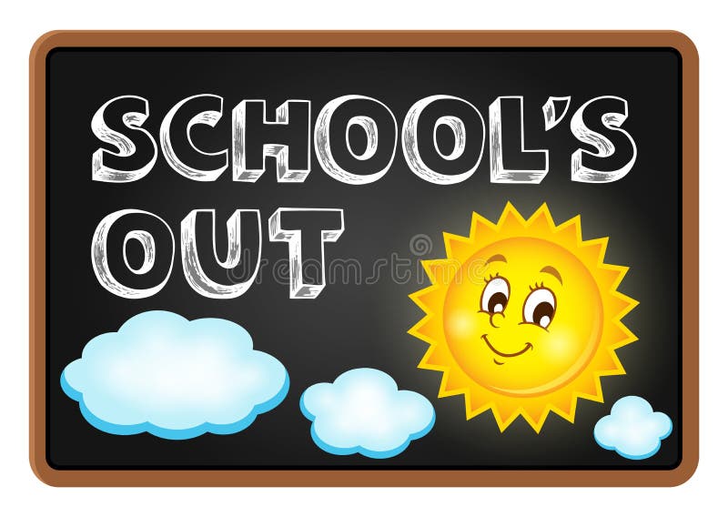 School Holidays Theme Image 3 Stock Vector - Illustration of board ...