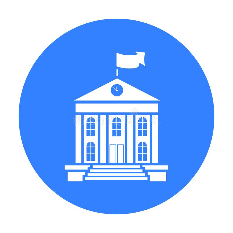 School Icon Black. Single Education Icon from the Big School ...