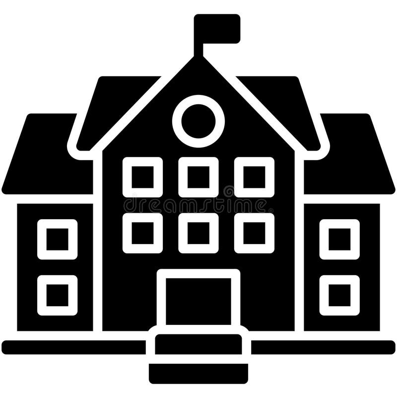 School Icon, High School Related Vector Illustration Stock Vector ...