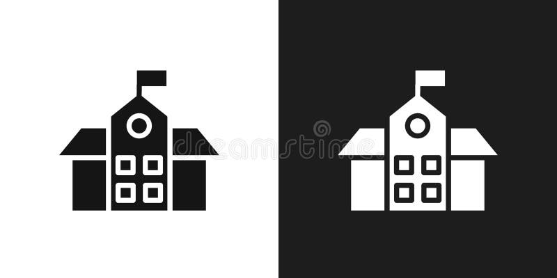 School Icon Logo Set Vector Stock Vector - Illustration of children ...