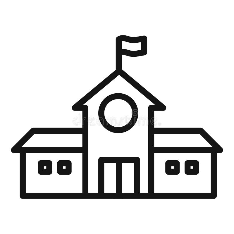 Educational School Icon Perfect for Learning Institutions Stock Vector ...