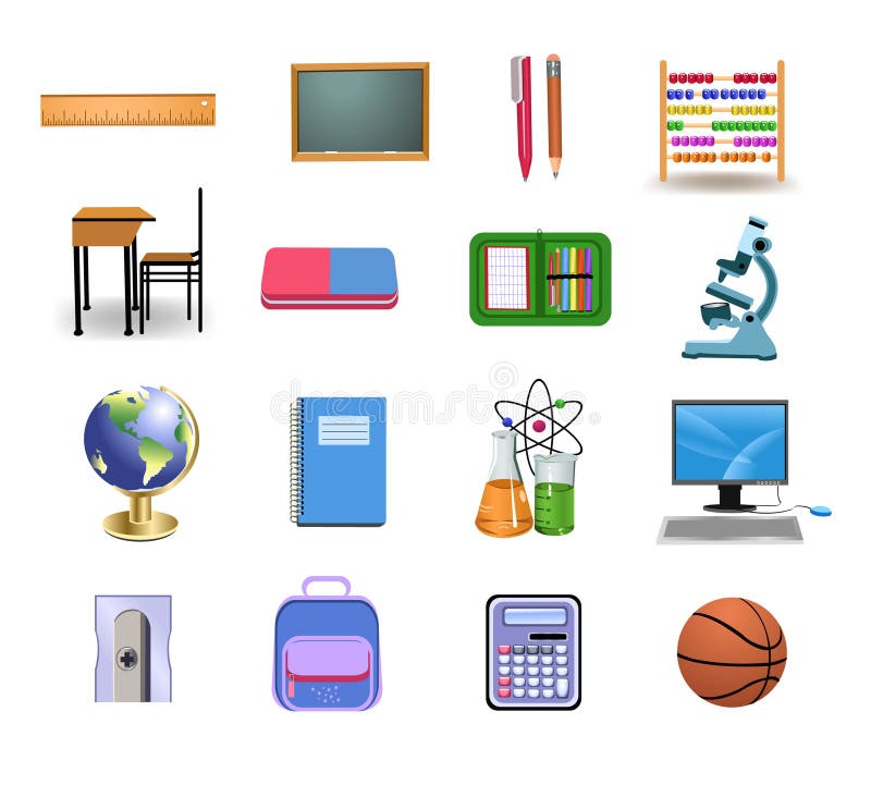 Education icon set stock vector. Illustration of music - 7677470