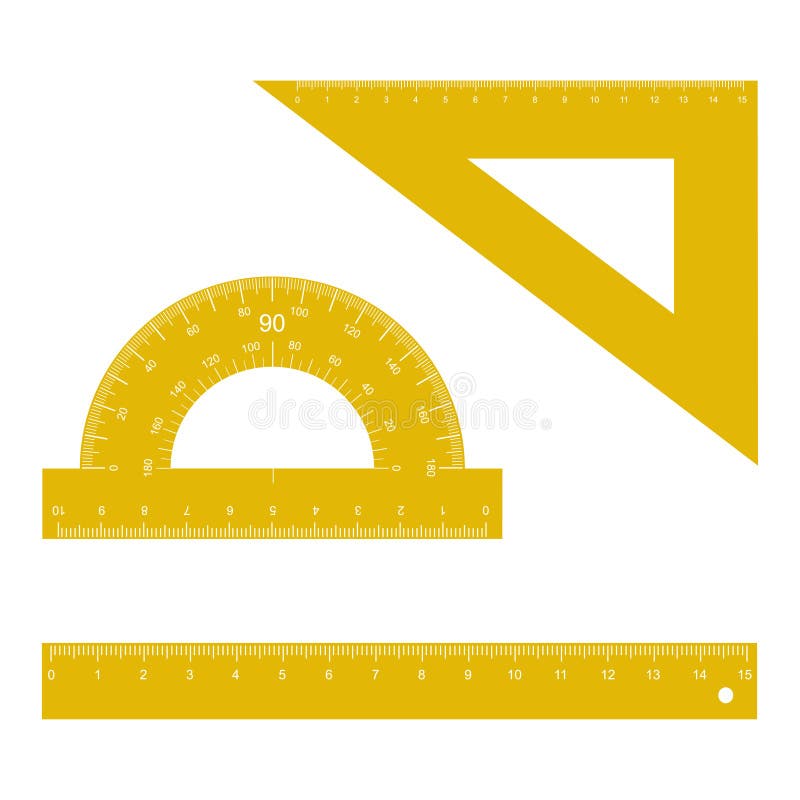 School Instruments, Rulers Vector Set. Instrument Ruler for Measure and ...
