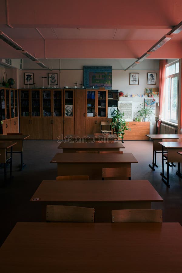 Interior of a classroom stock photo. Image of educational - 287750146