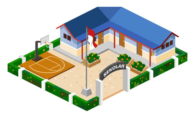 School Isometric stock vector. Illustration of study - 10567845