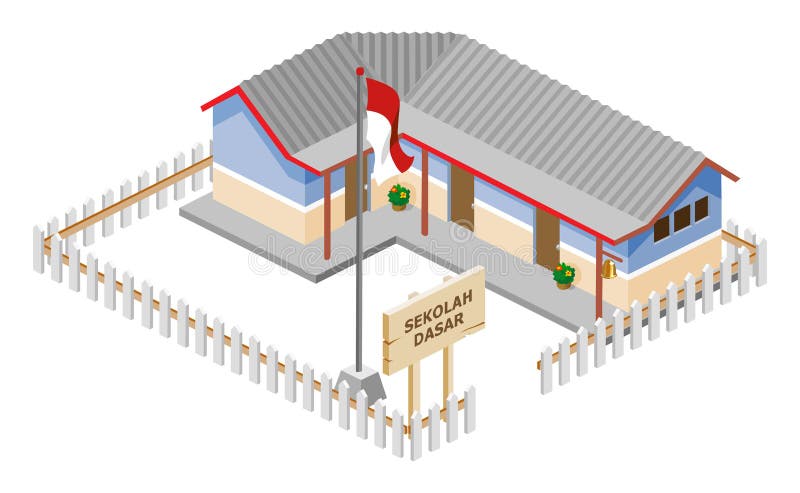 School Isometric stock vector. Illustration of study - 10567845