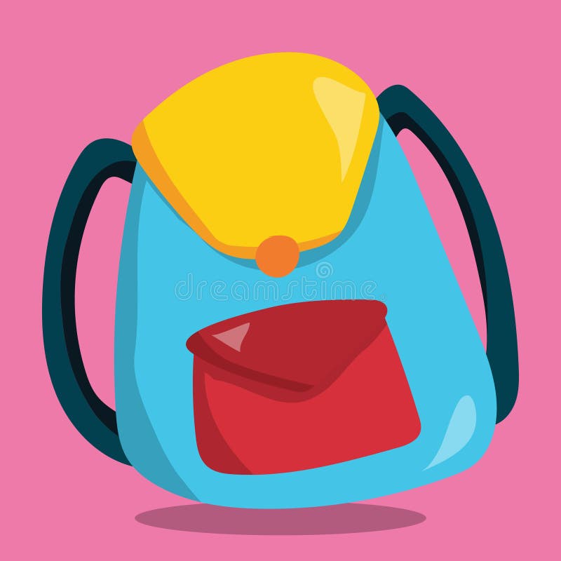 SCHOOL ITEMS BAG 15 stock vector. Illustration of graphic - 197988143