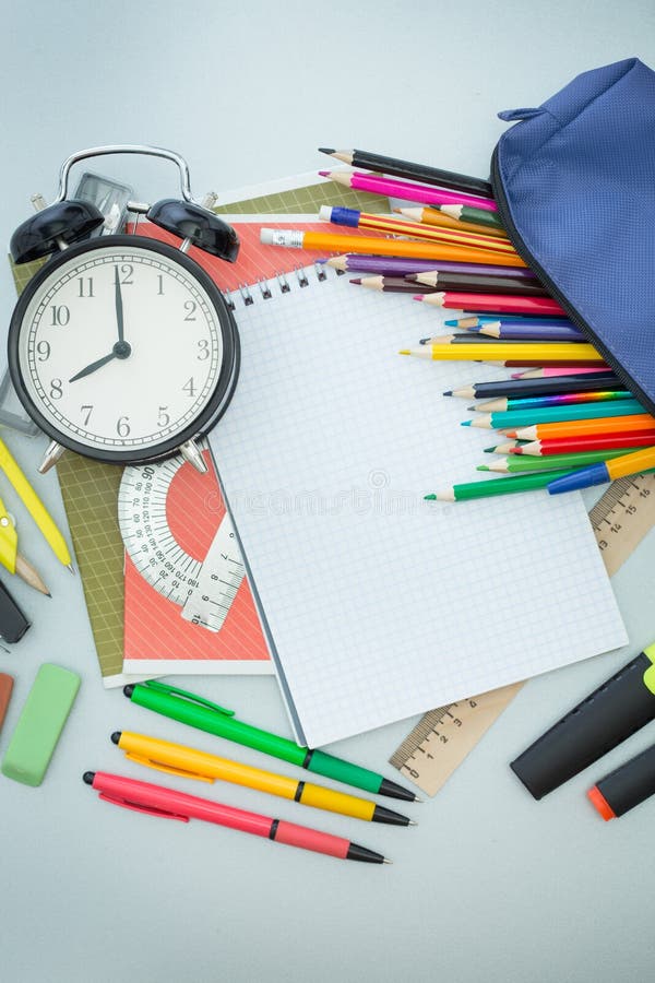 School items stock photo. Image of colorful, creative - 58428522