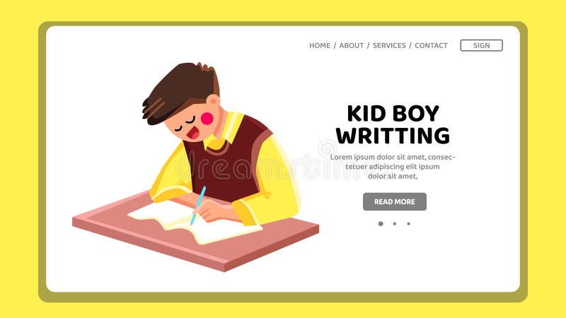 Asian Kid Writing Stock Illustrations – 135 Asian Kid Writing Stock ...