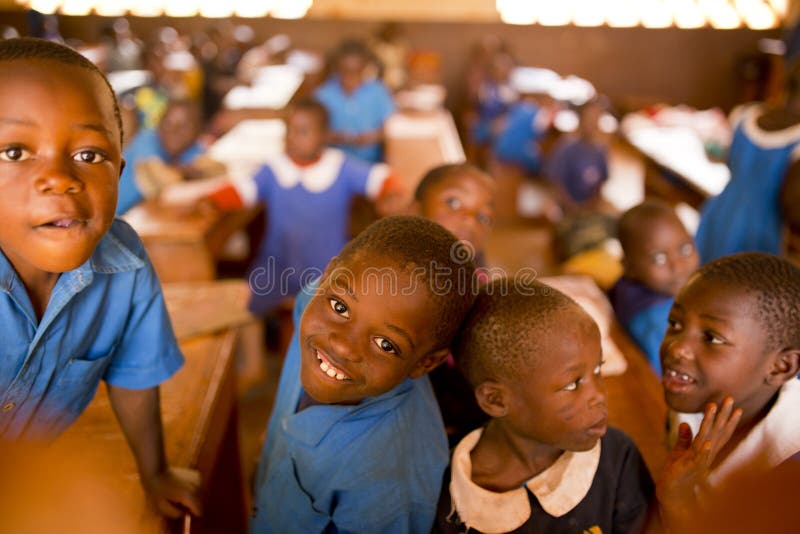 School kids from Cameroon editorial stock photo. Image of happy - 65988148